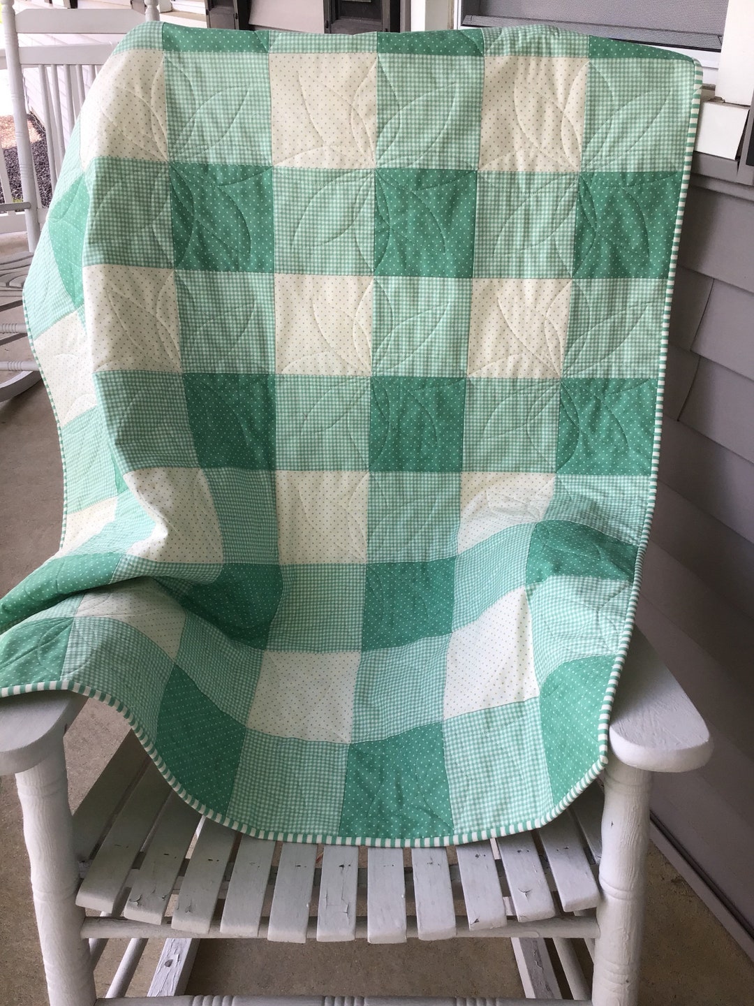 Aqua Baby Quilt - Etsy