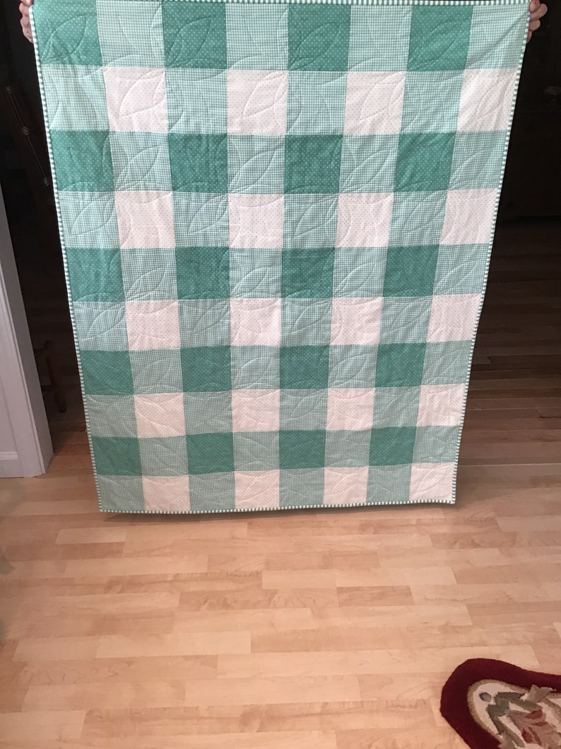 Aqua Baby Quilt - Etsy
