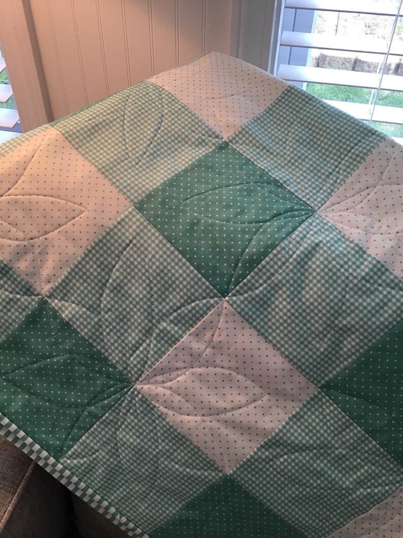 Aqua Baby Quilt - Etsy