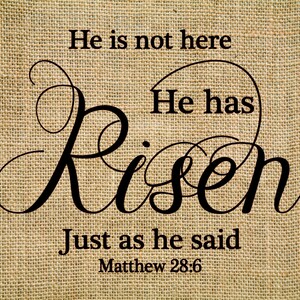 Matthew 28:6 He is Risen He is Not Here Christian Wall | Etsy