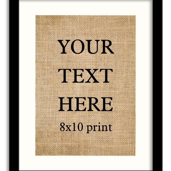 Burlap Print - Etsy