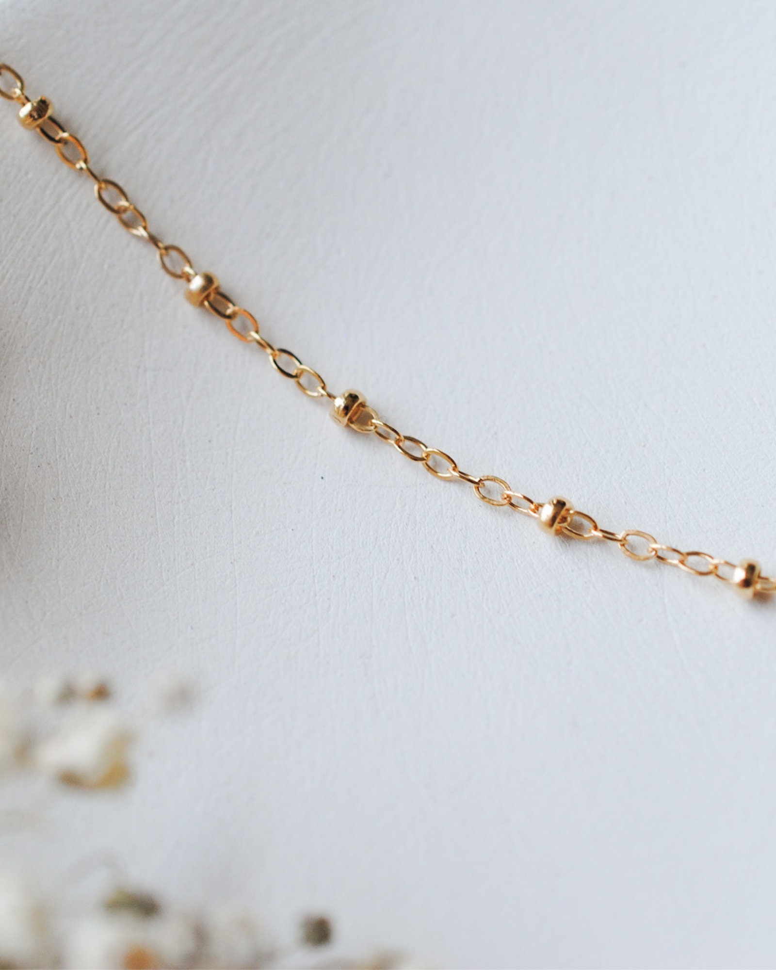 Paperchain Gold Filled Necklace • Plain Necklace Chain • Permanent ...