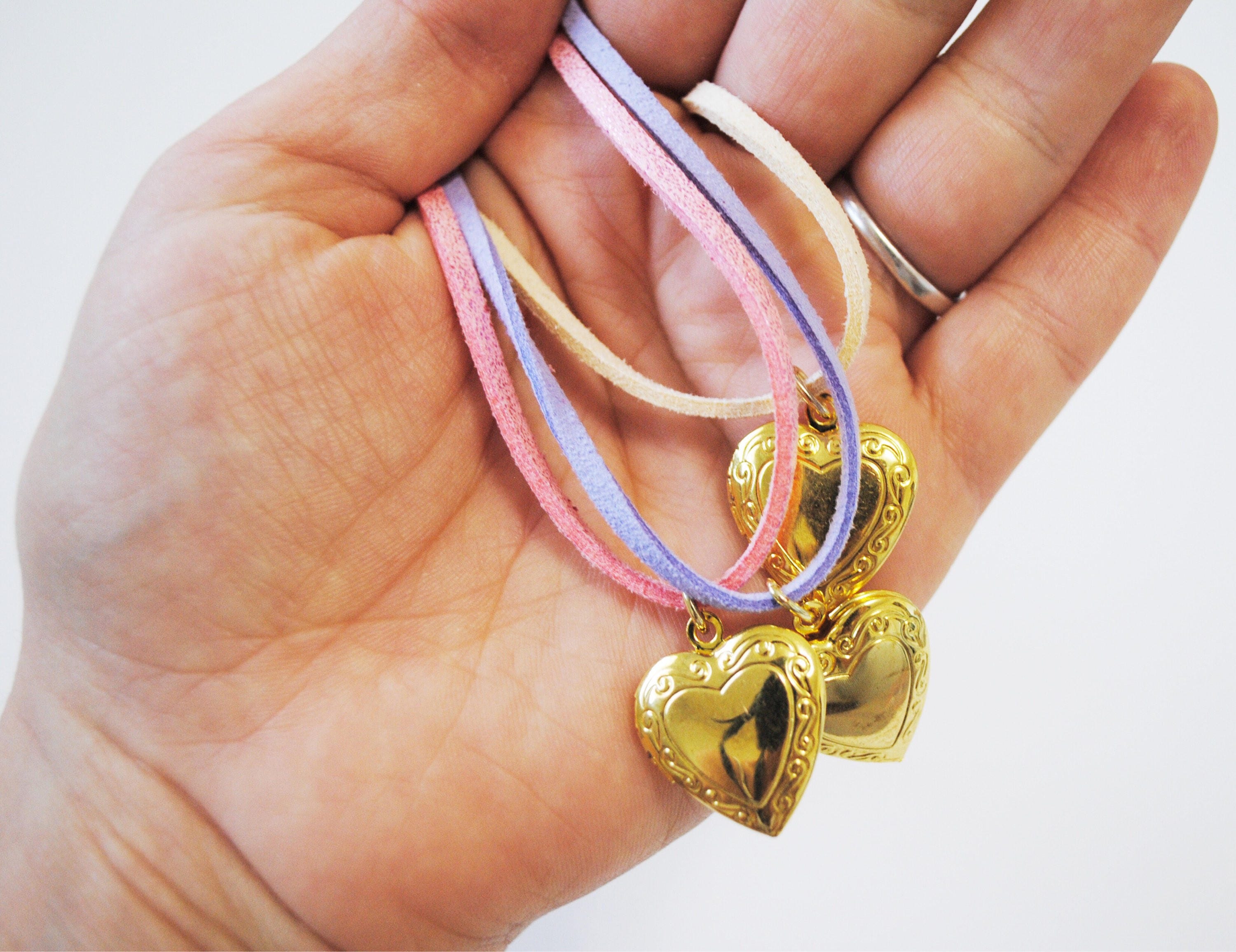 Toddler Tween Child Little Girls Heart Gold Locket Necklace// - Etsy