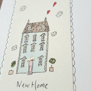 Hand Painted New Home Card, Watercolour New Home Card, Hand Drawn Card ...