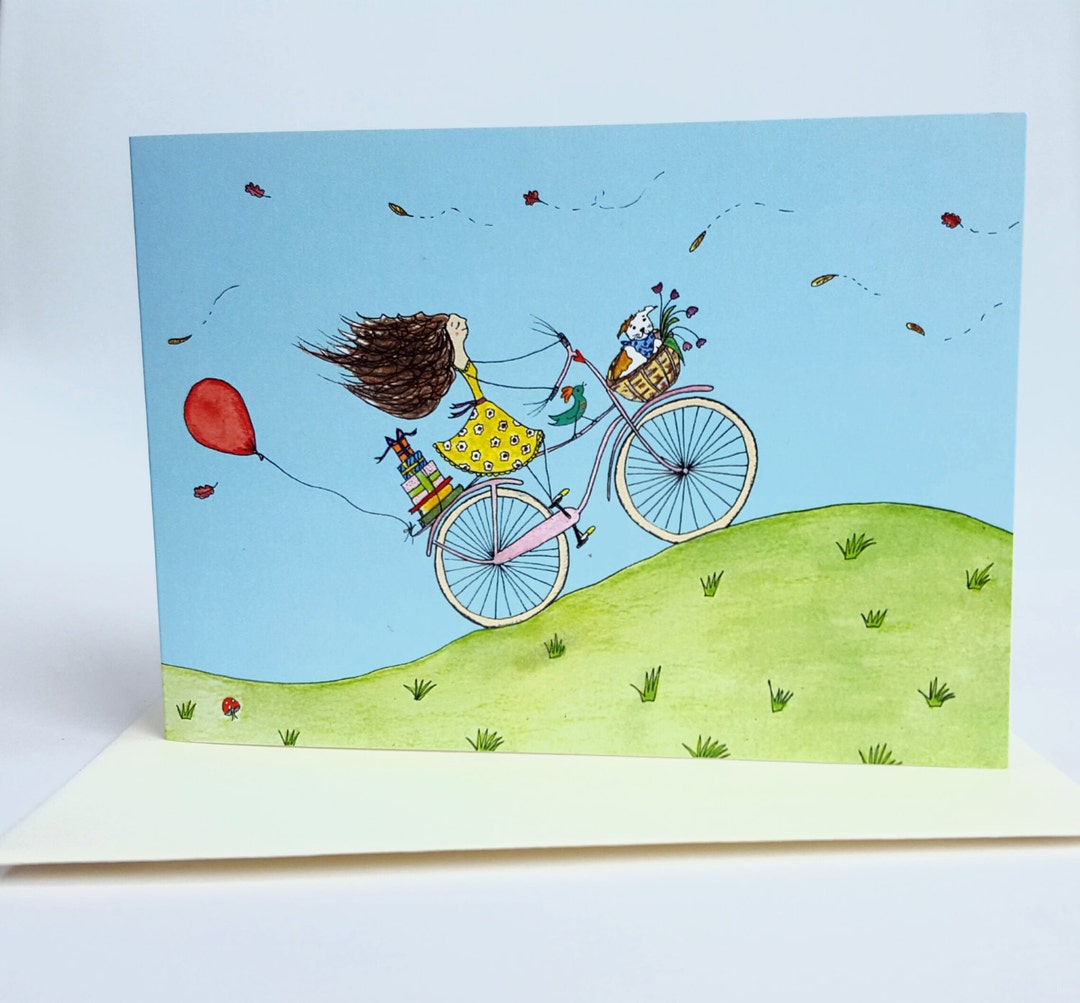 Bike Birthday Card Cycling Birthday Card Bicycle Card - Etsy UK