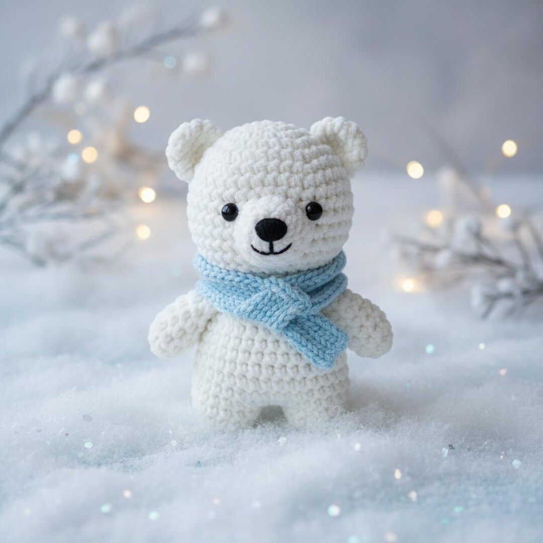 Mini Polar Bear Cub Pattern - Etsy