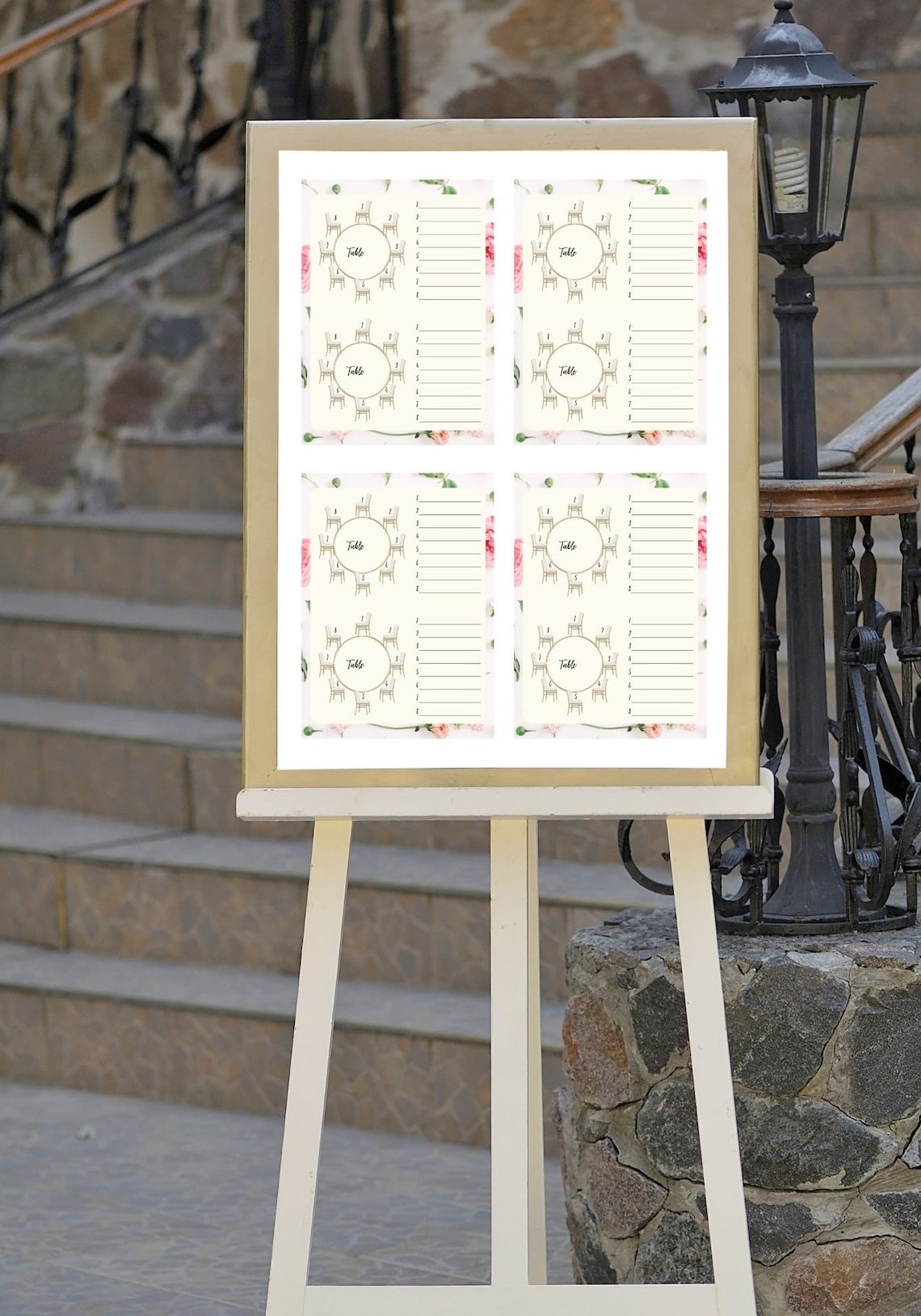 Table Seating Chart | 10 Table Dinner Party Planner | Wedding Seating ...