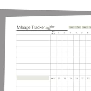 Shoe Mileage Tracker Printable Download for Runners | Mileage Template ...