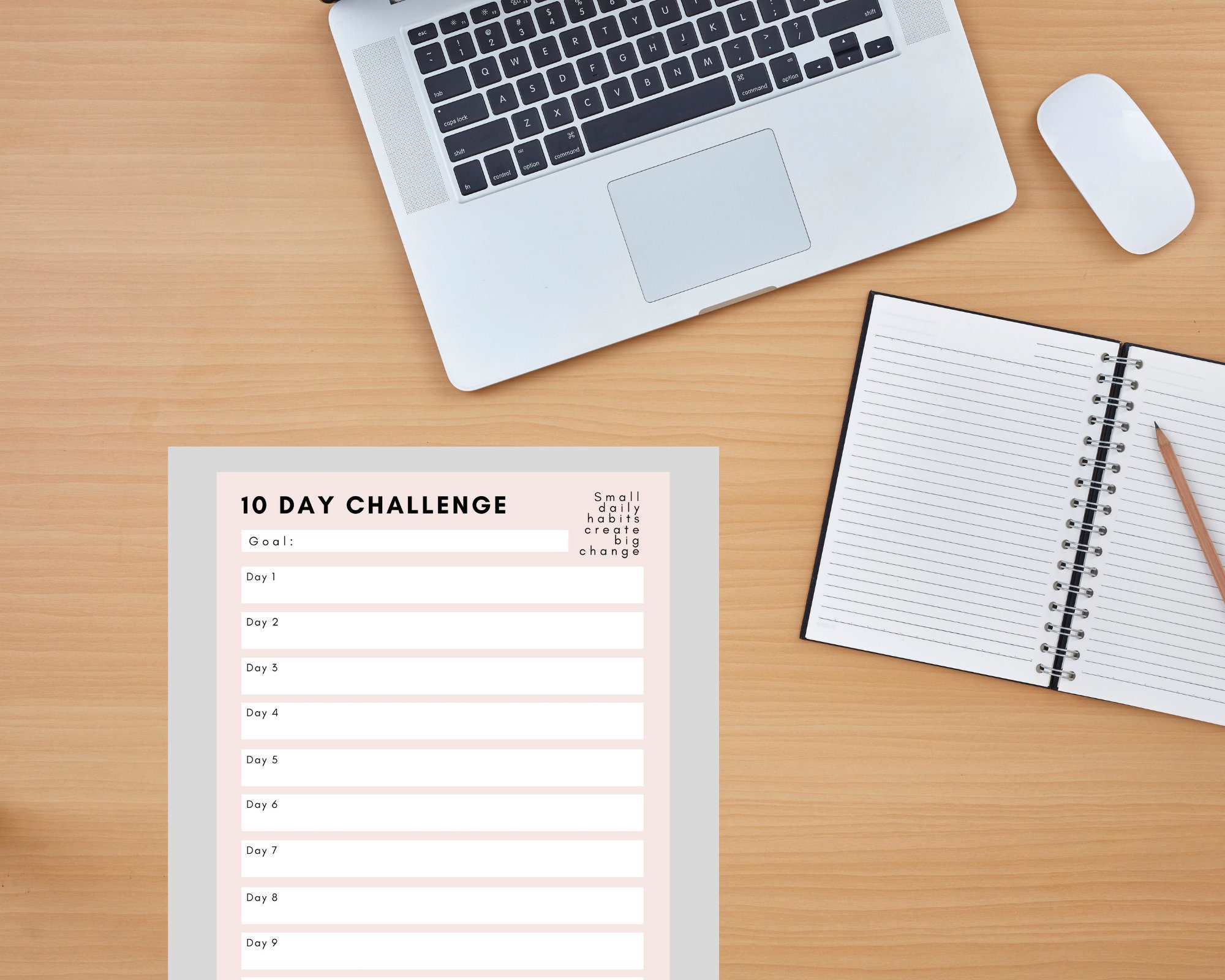 10 Day Challenge Printable | Goal Tracker |weight Loss Planner | Habit ...