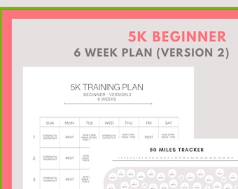 Couch to 5k 6 Week Plan - Etsy