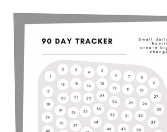 90 Day Tracker - Etsy