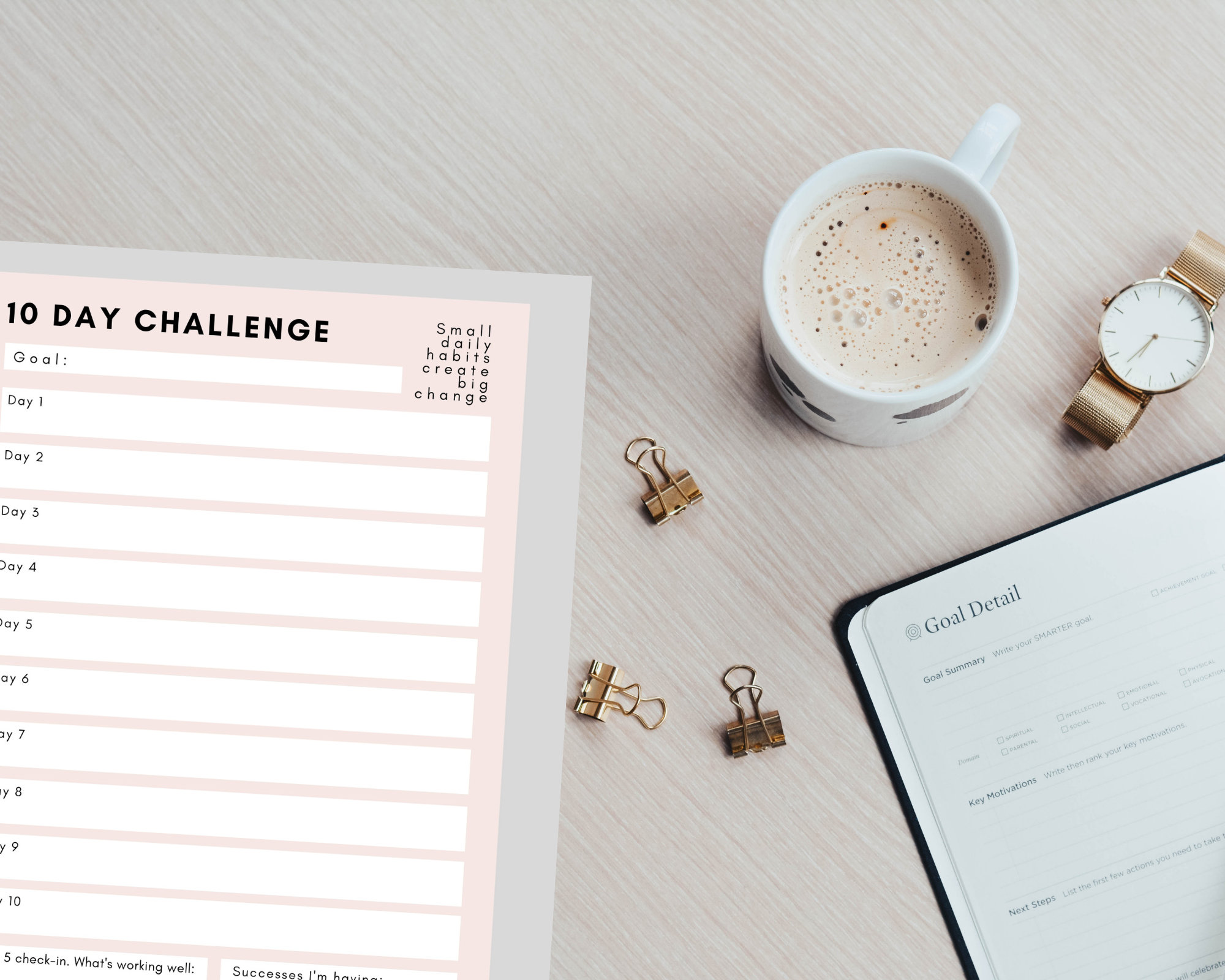 10 Day Challenge Printable | Goal Tracker |weight Loss Planner | Habit ...