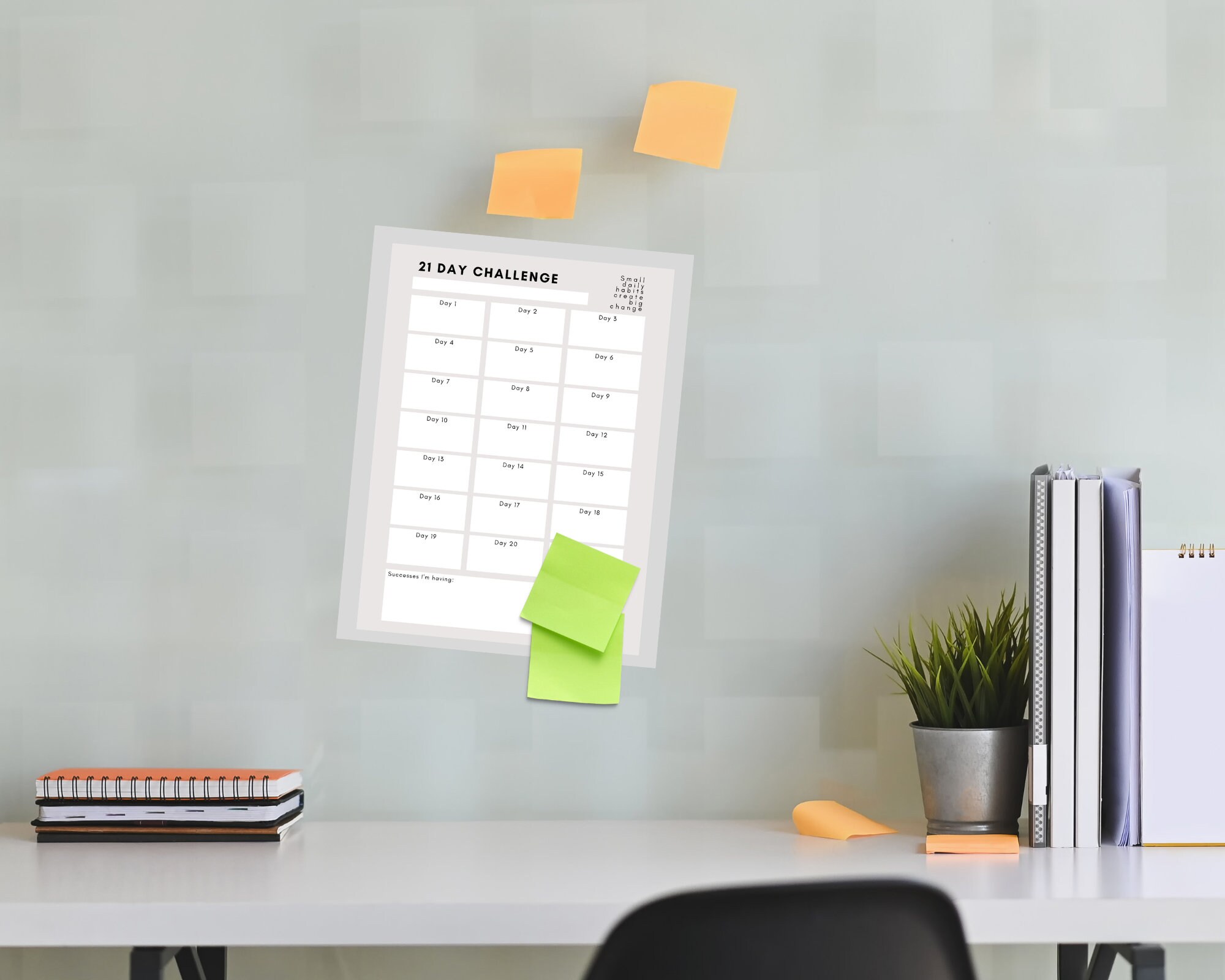 21 Day Challenge Printable Planner Tracker for Bullet Journal Goal ...