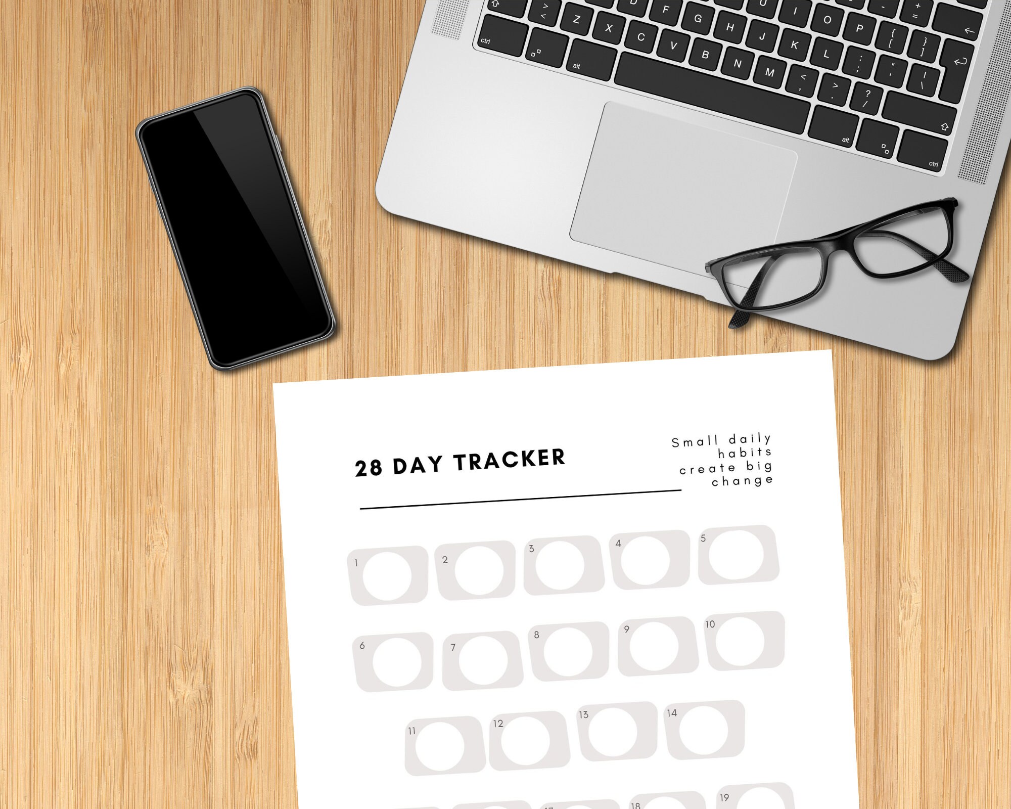 28 Day Habit Tracker Challenge Download Printable | February Daily Goal ...