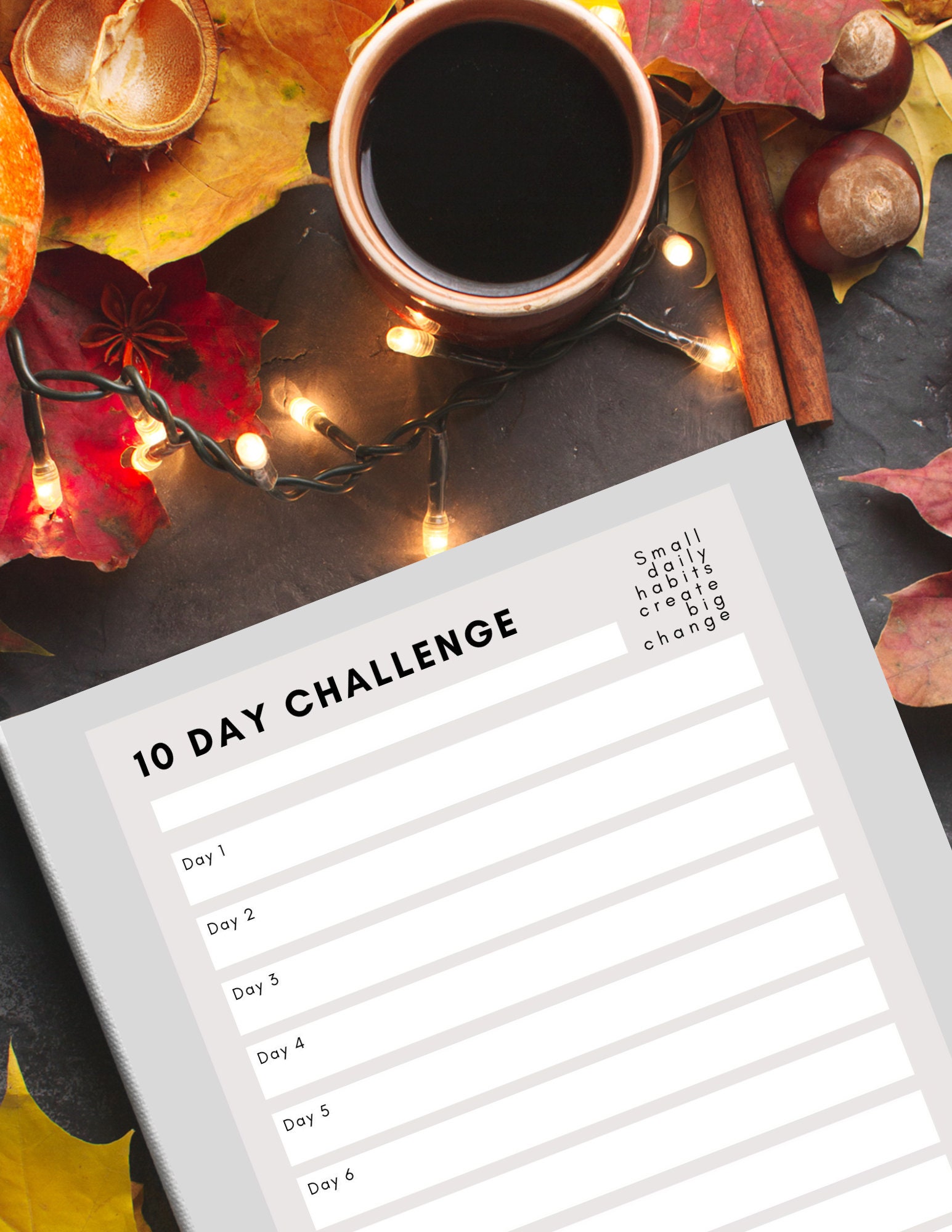 10 Day Challenge Printable | Goal Tracker |weight Loss Planner | Habit ...