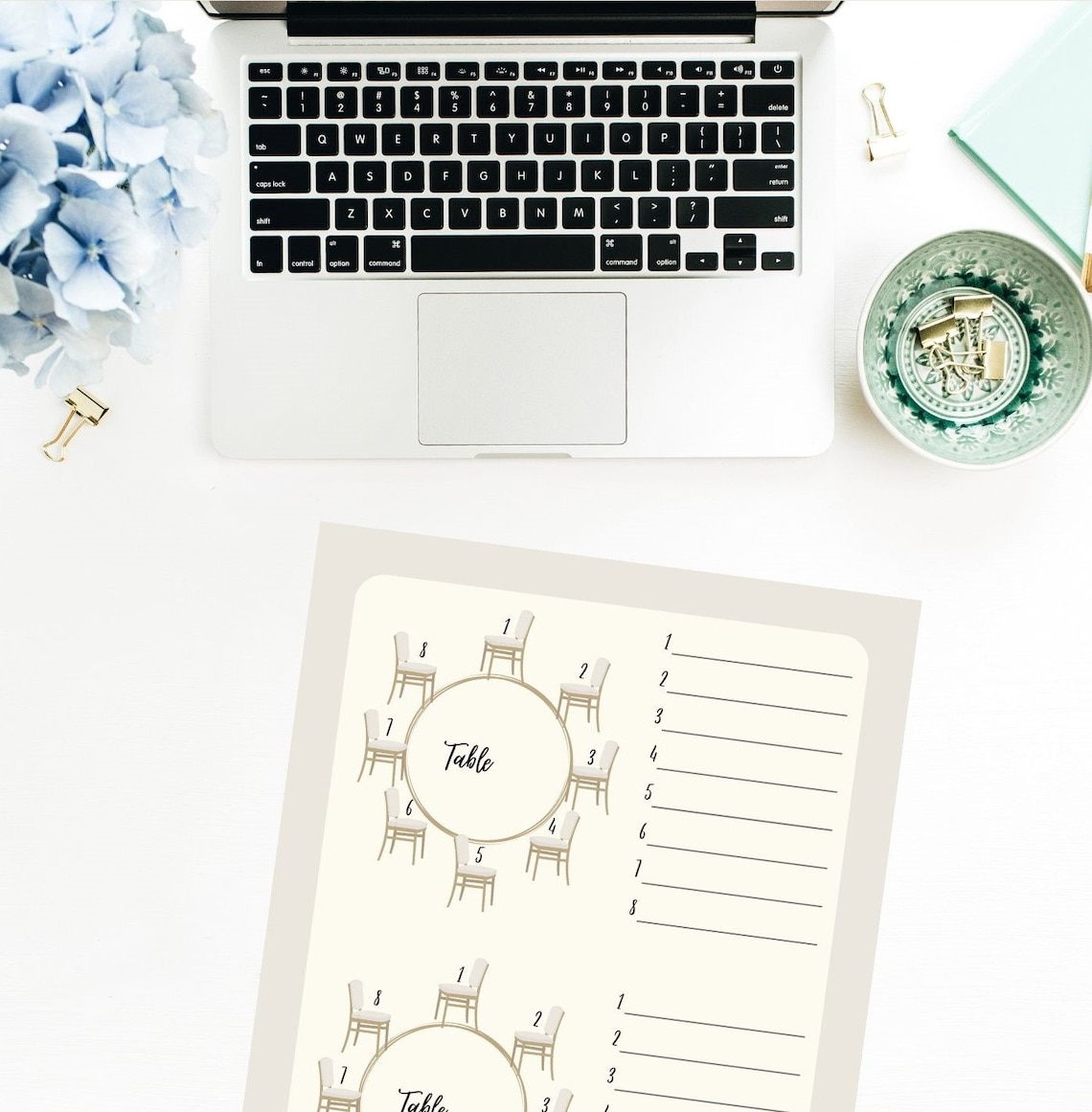 Table Seating Chart | 10 Table Dinner Party Planner | Wedding Seating ...