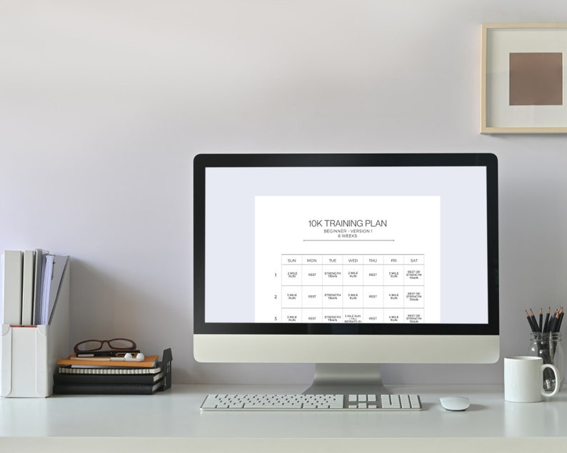 10k Training Plan for Beginners Printable Download | 6 Weeks to 10k ...