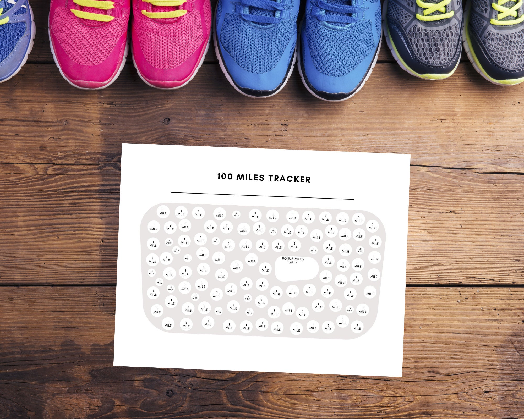 Mileage Tracker Printable Download | 100 Miles Tracker | Keep Track of ...