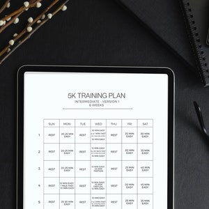 5k Training Plan Download 5k Printable Pdf Intermediate | Etsy