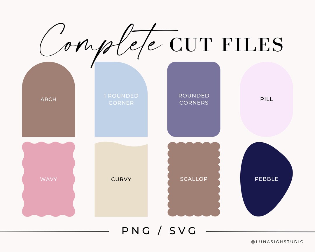 Complete Shape Template / Wave PNG / Wave SVG / Cricut Cut Files ...