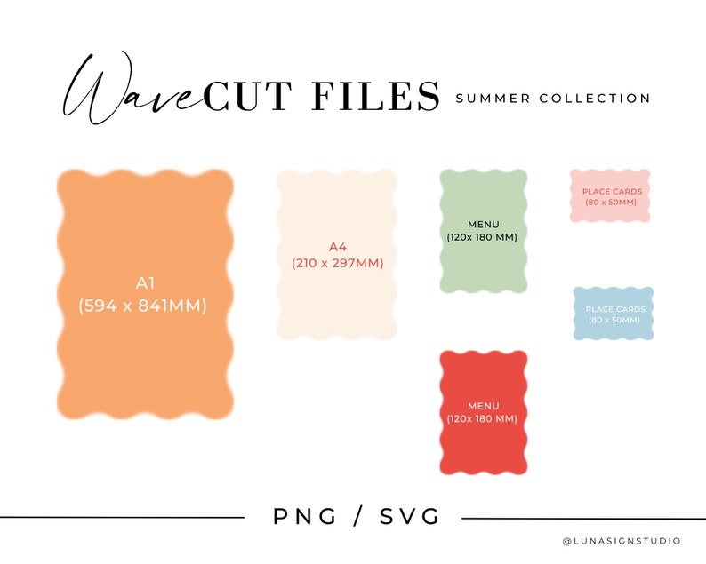 Summer Wave Shape Template / Wave PNG / Wave SVG / Cricut Cut Files ...