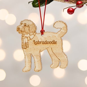 Personalised Labradoodle Dog Decoration - Detailed - Etsy
