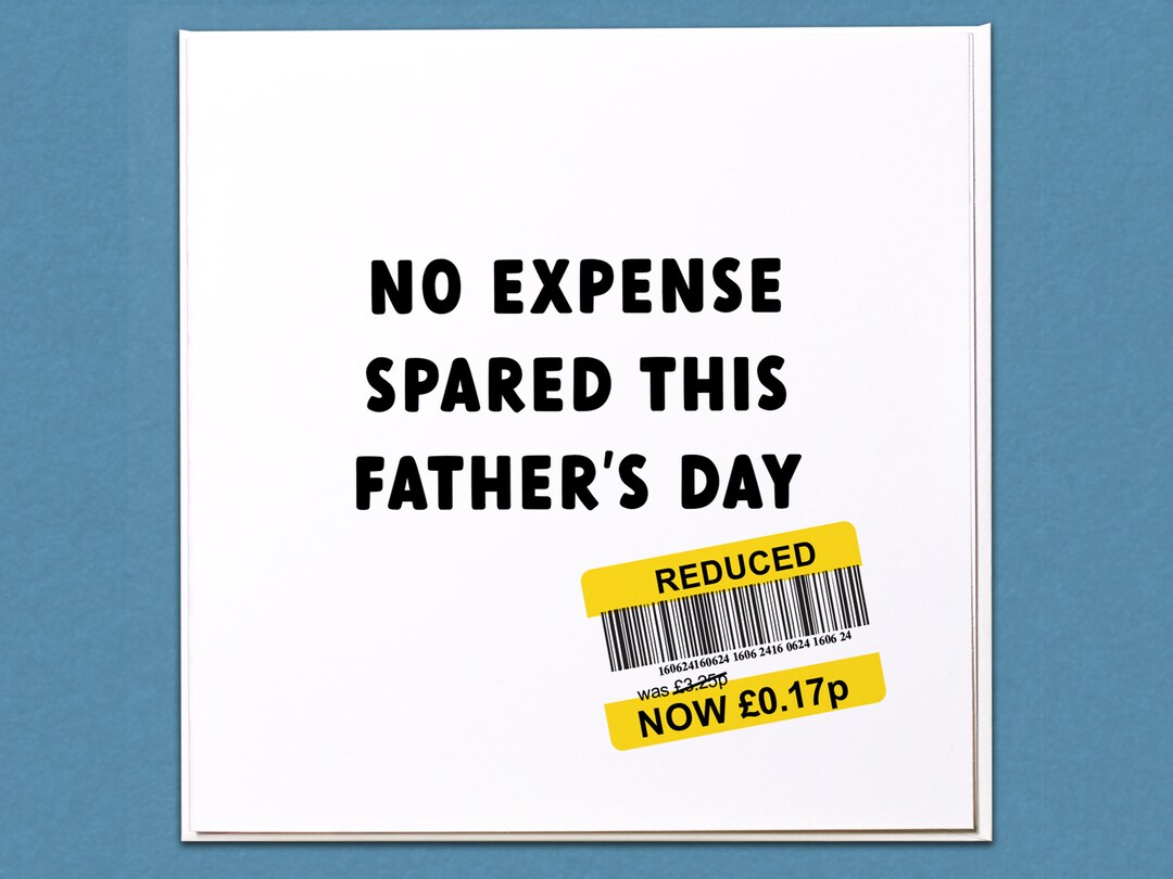 No Expense Spared Fathers Day Card - Etsy