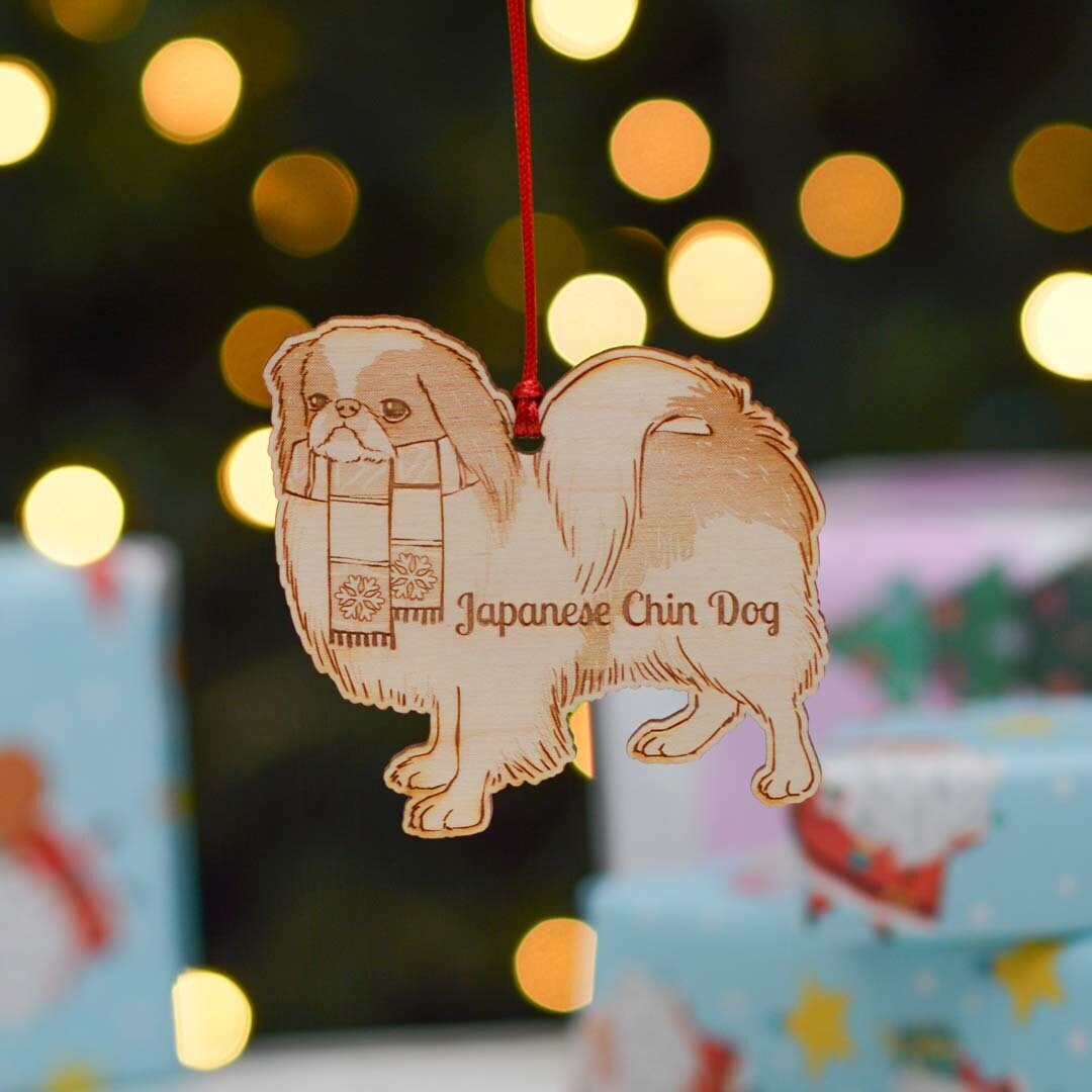 Personalised Japanese Chin Dog Decoration - Detailed - Etsy