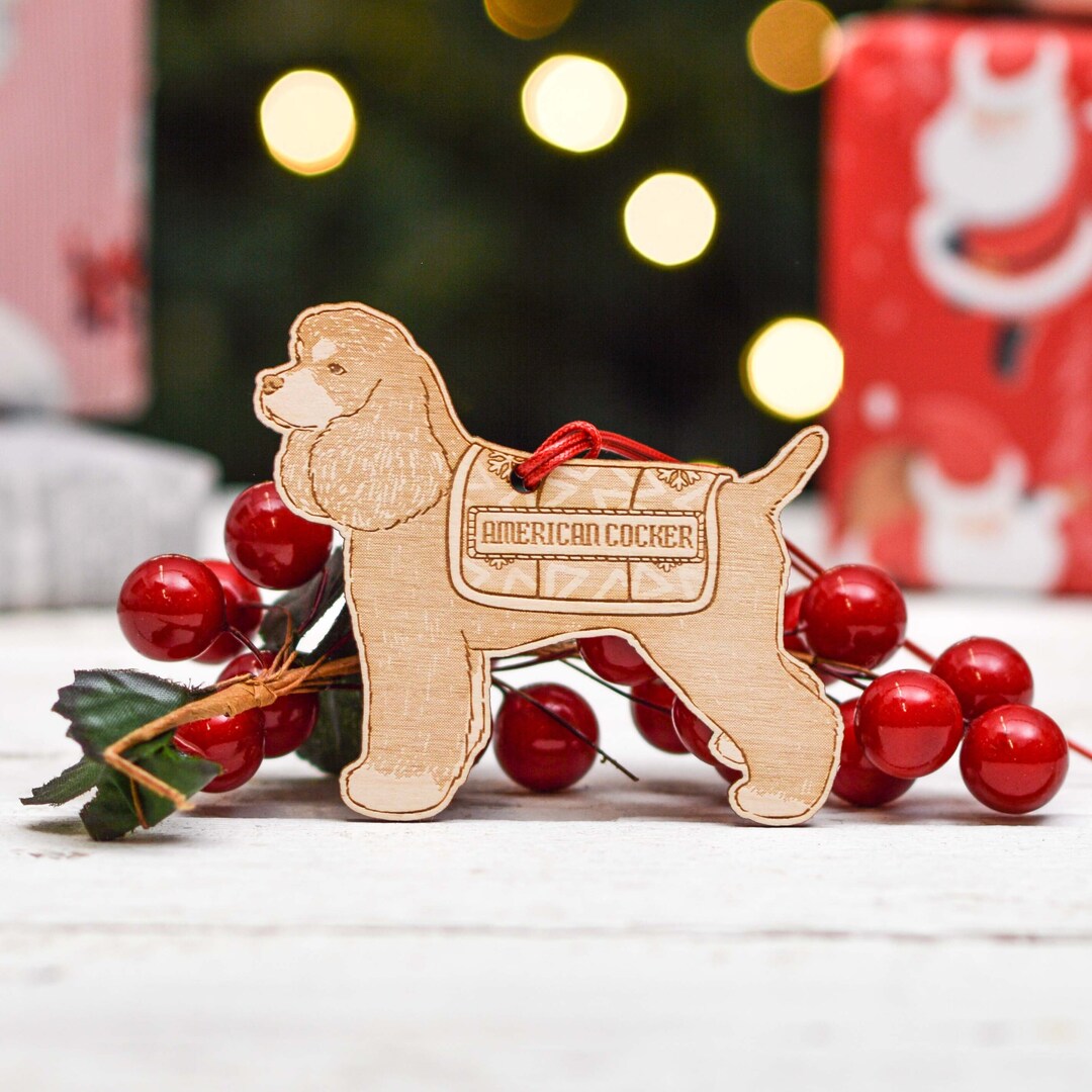 Personalised American Cocker Spaniel Dog Decoration - Detailed - Etsy