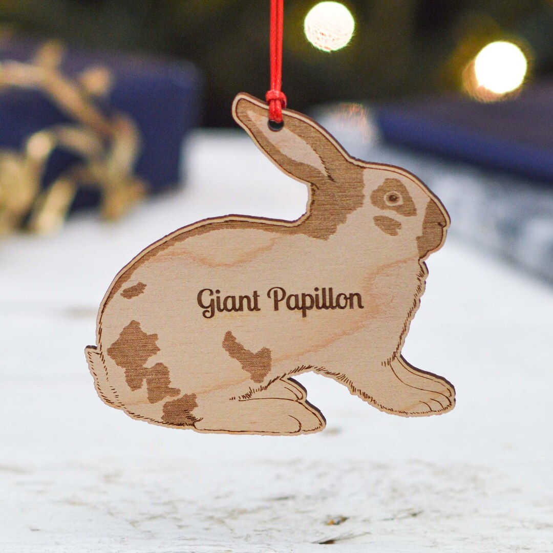 Personalised Giant Papillon Rabbit Decoration - Etsy
