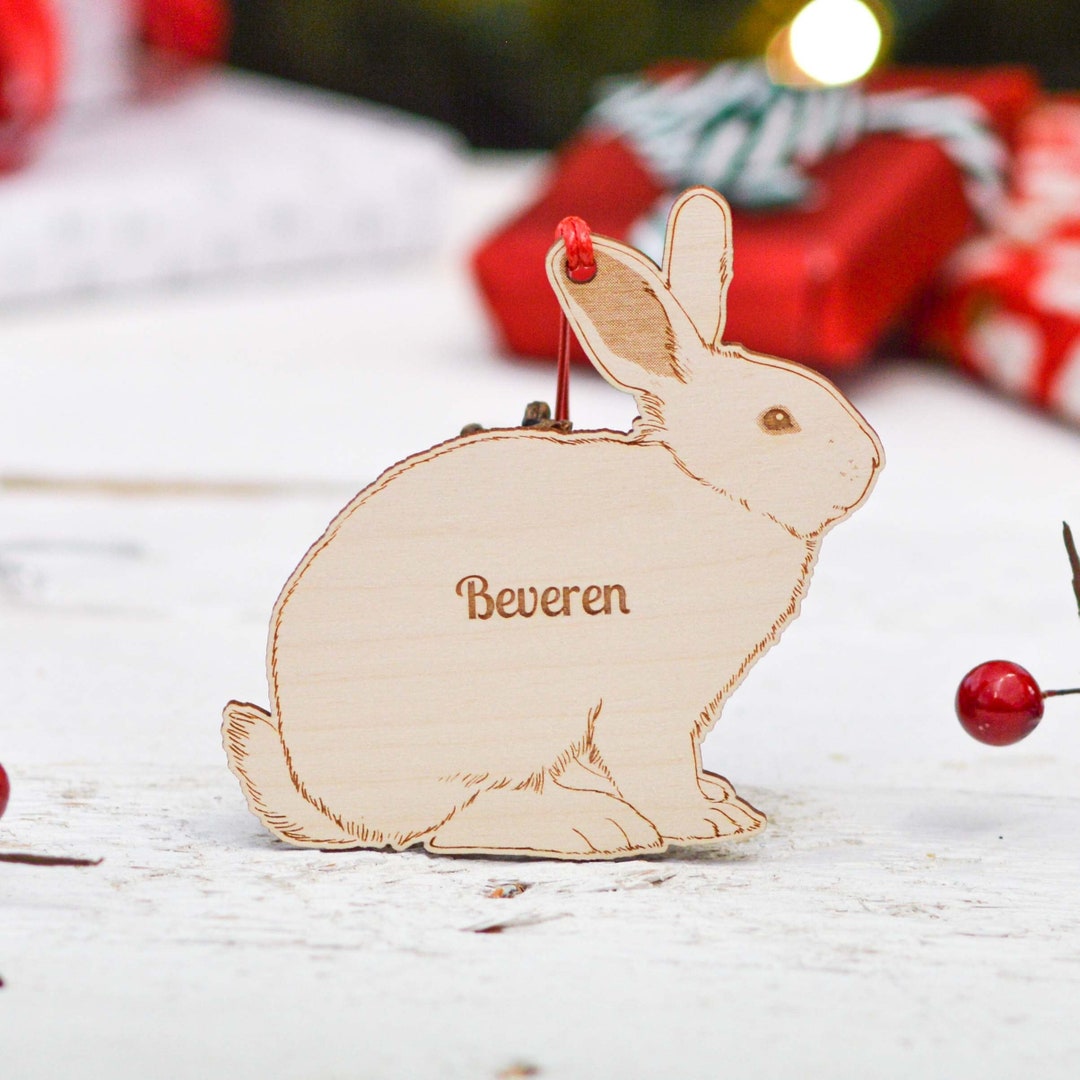 Personalised Beveren Rabbit Decoration - Etsy