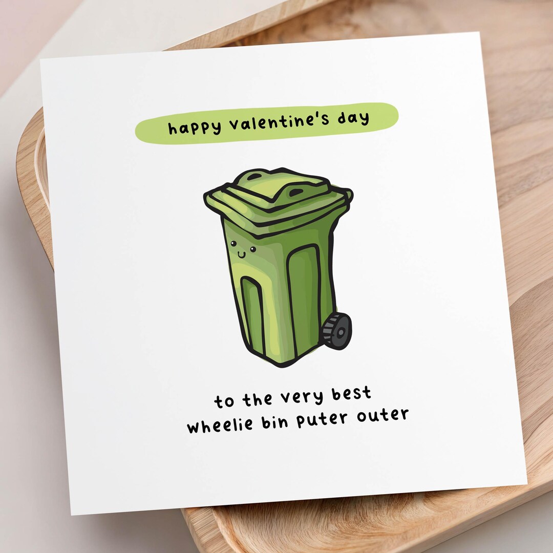 Valentines Day Card, Bin Puter Outer, Card for Him or Her, Funny Card ...