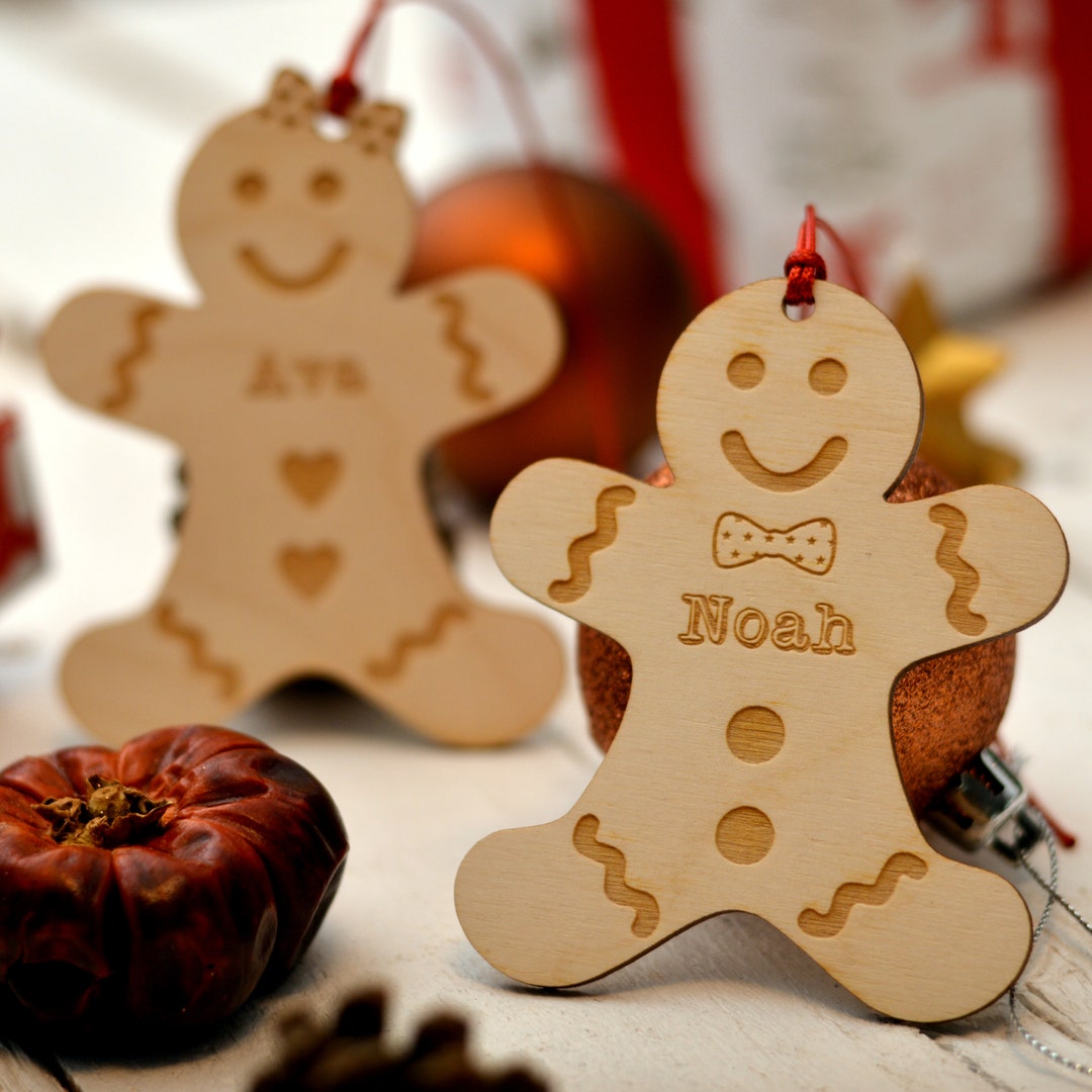 Personalised Gingerbread Man Decoration - Etsy