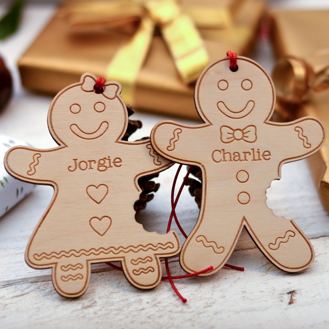 Personalised Eaten Gingerbread Man Decoration - Etsy