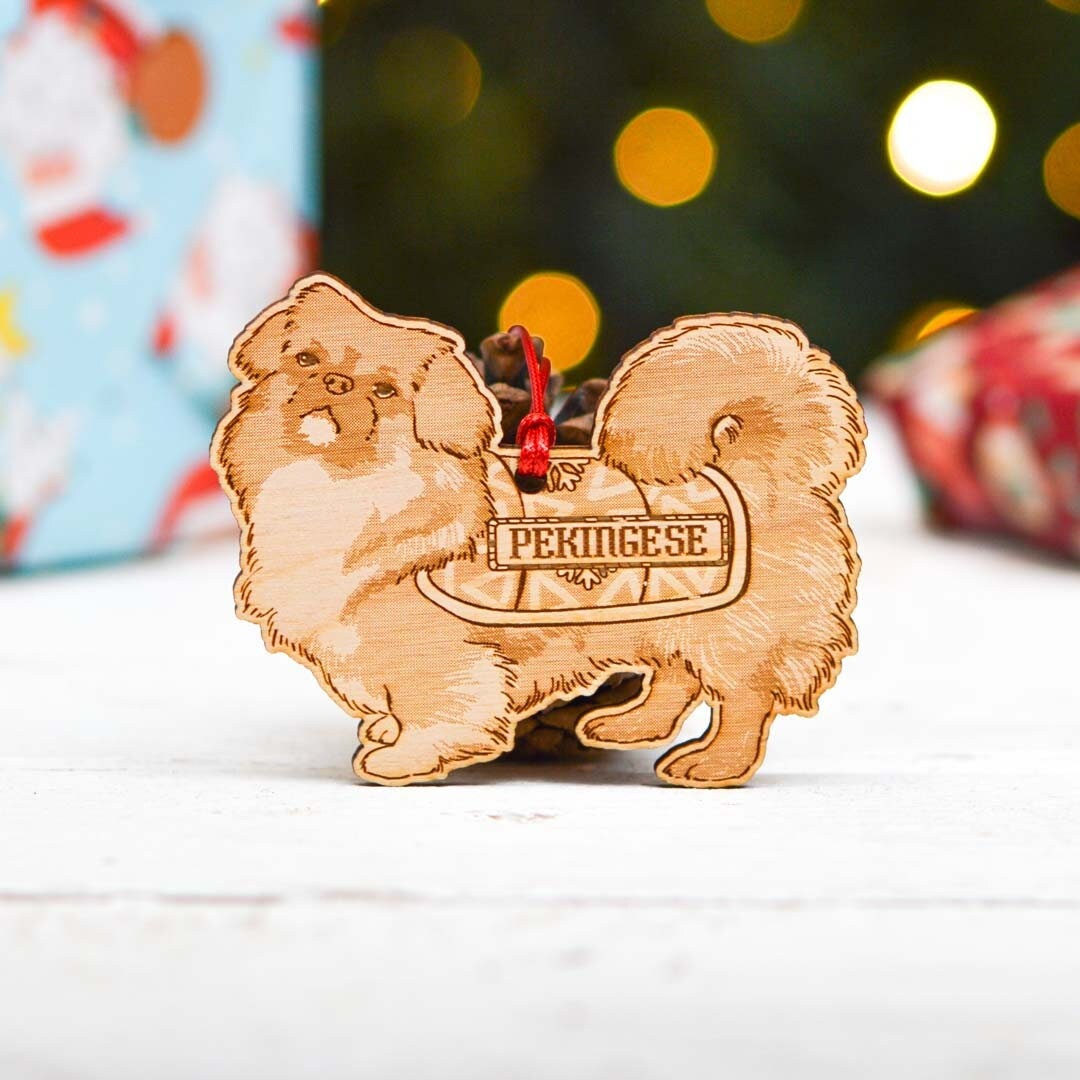Personalised Pekingese Dog Decoration - Detailed - Etsy