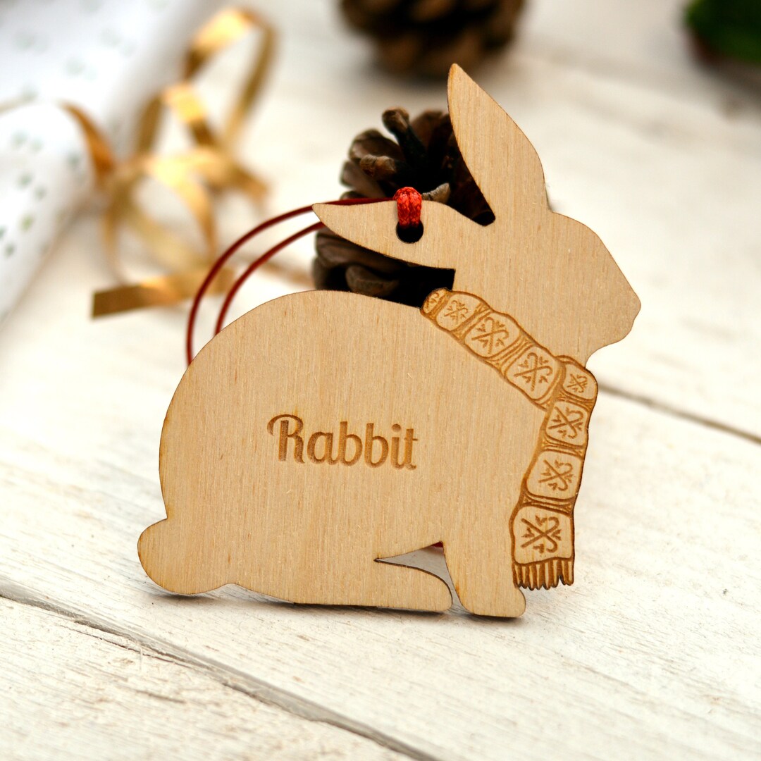 Personalised Rabbit Decoration - Etsy UK