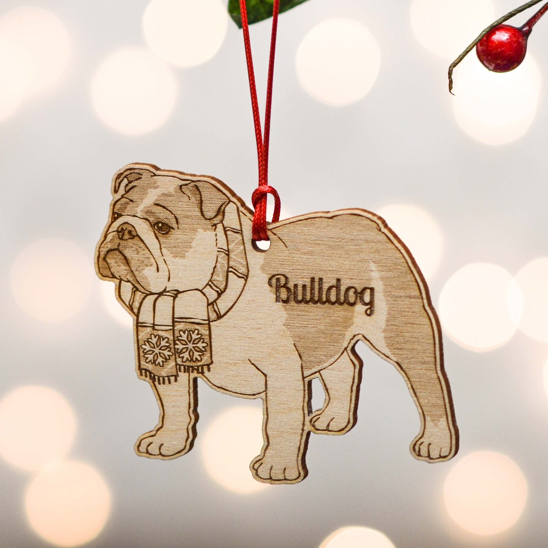 Personalised Bulldog Dog Decoration - Detailed - Etsy