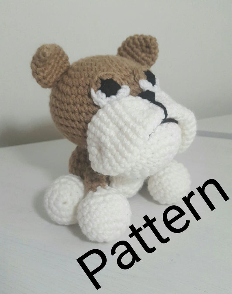 Amigurumi Bulldog Crochet Pattern PDF Instant Download/ Amigurumi ...