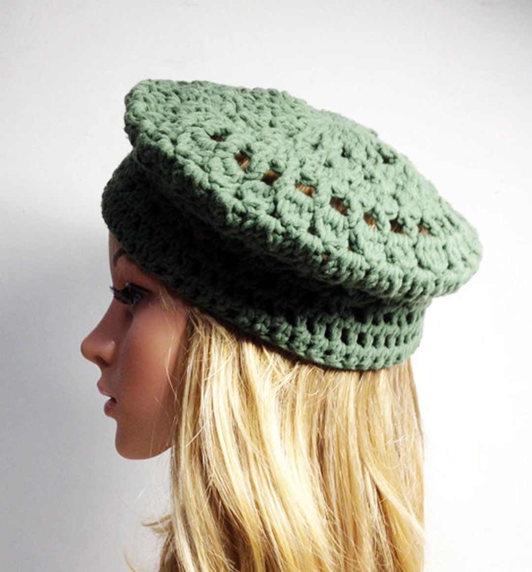 Crochet PATTERN - PARIS BERET - Crochet Hat Pattern - Crochet Hat ...