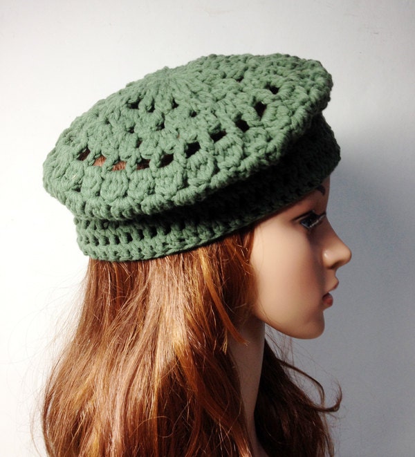 Crochet PATTERN - PARIS BERET - Crochet Hat Pattern - Crochet Hat ...