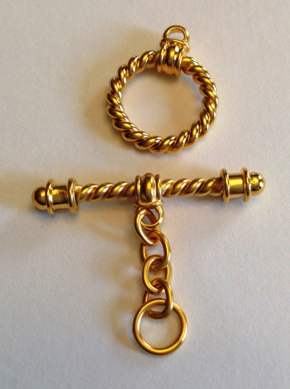 Vermeil Twisted Wire Toggle Clasp | Etsy