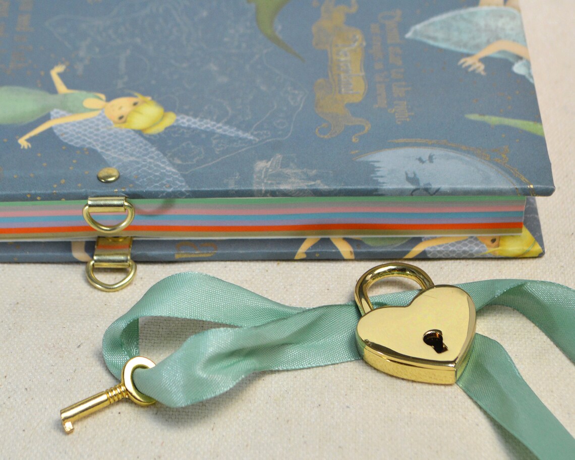 Peter Pan Secret Diary With Lock & Key, Handmade Journal - Etsy