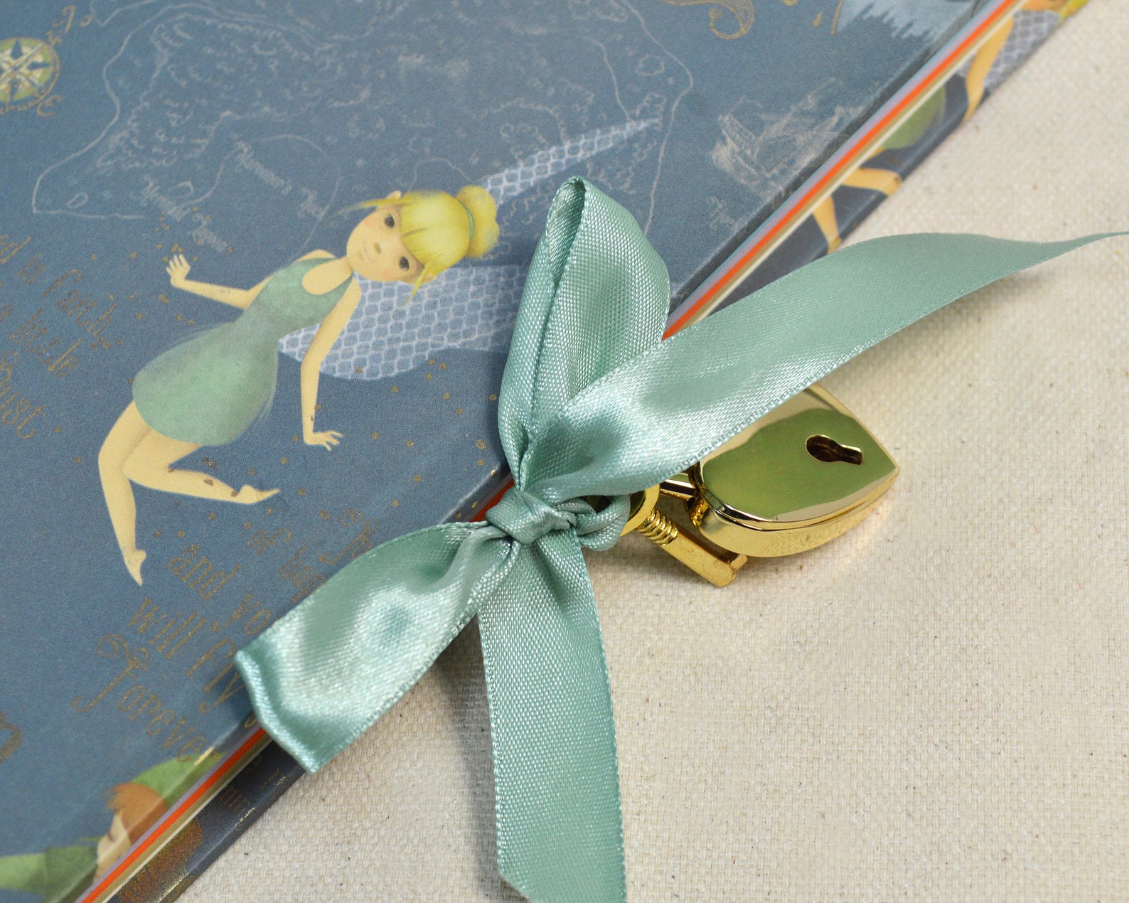Peter Pan Secret Diary With Lock & Key, Handmade Journal - Etsy