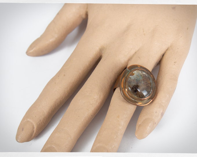 Vintage 70s Ring, Mid Century Modern Ring, Rafael ALFANDARY Ring, 70s ...