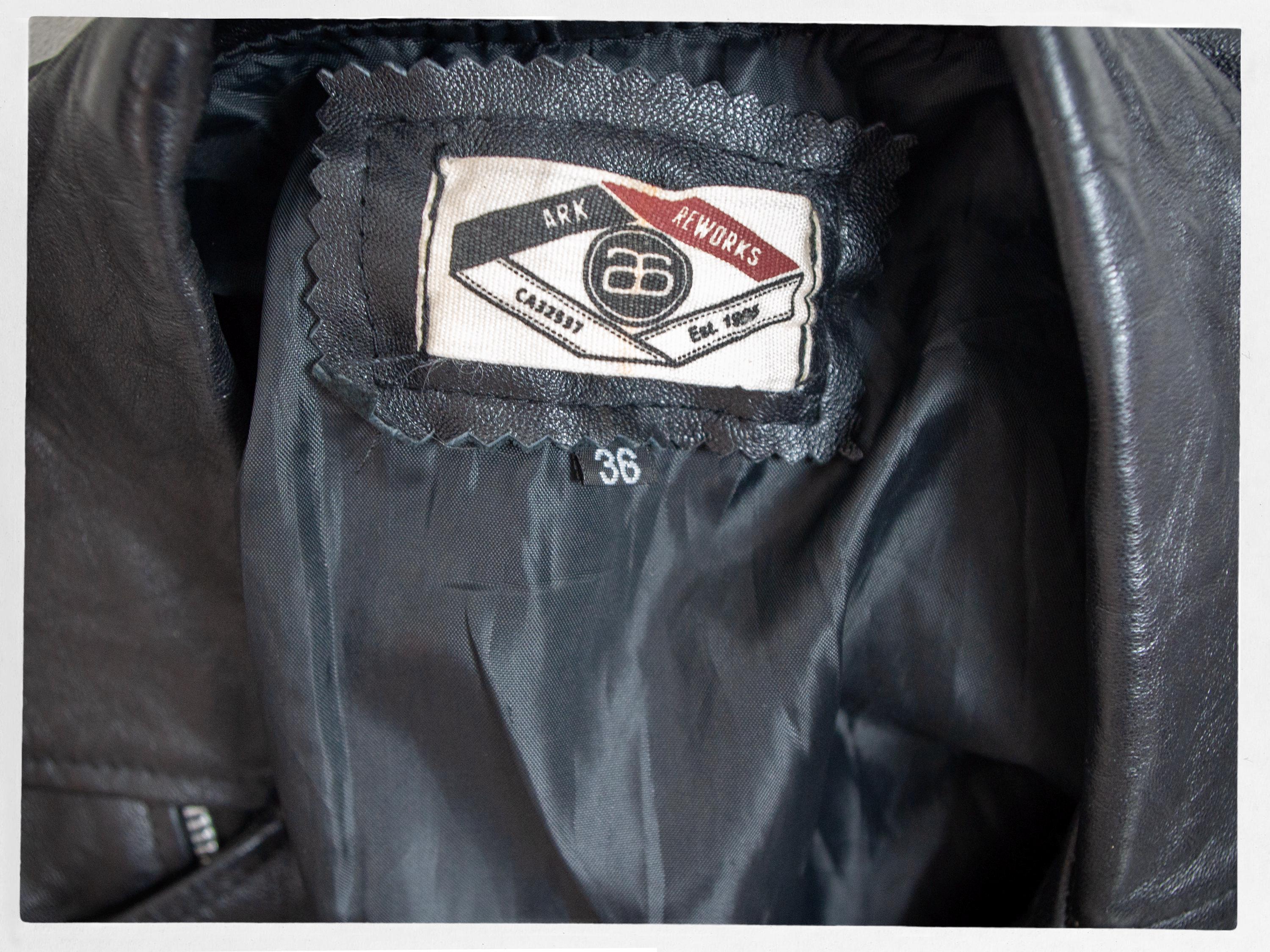 Retro 90s Leather Jacket, 90s Motorcycle Jacket, Biker Jacket ...