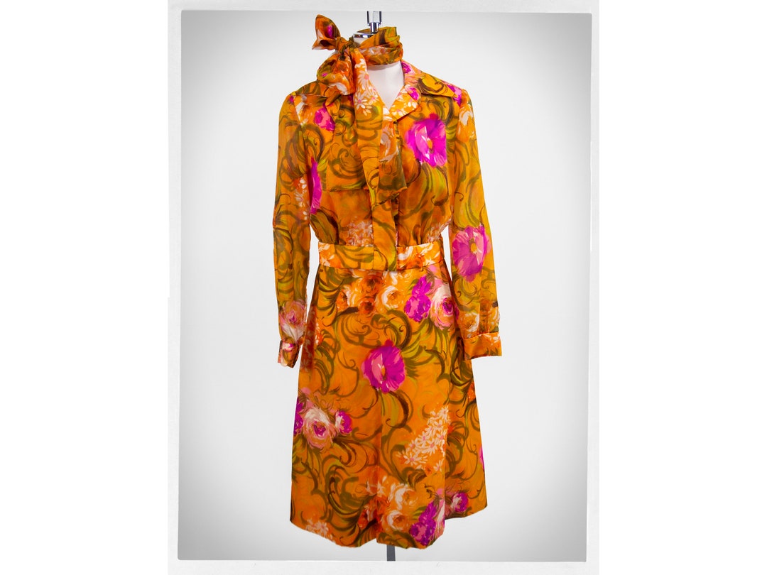 Retro 70s Dress, 70s Floral Outfit, Pin up Fashion, Vintage Fashion ...