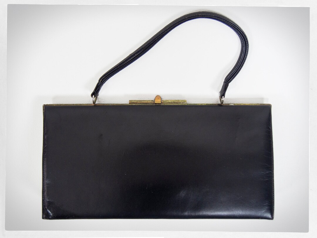 Retro 60s Purse, 50s Statement Purse, Kiss Clasp Purse, Top Handle ...