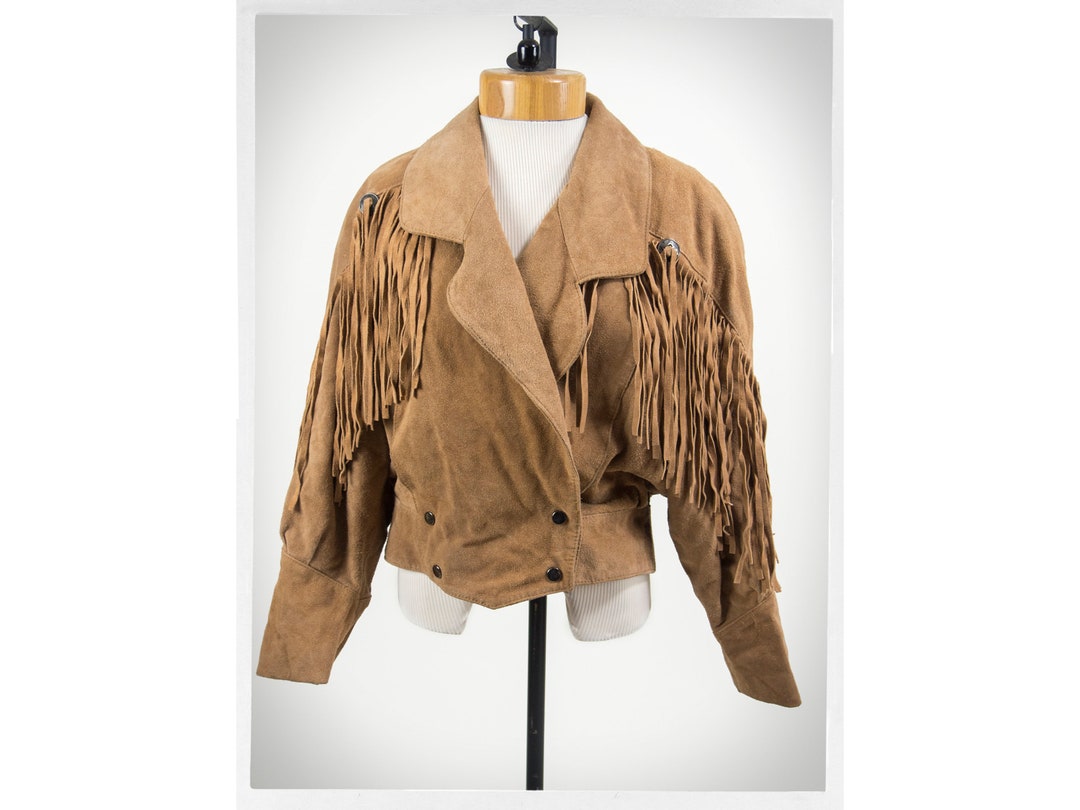 Retro 80s Fringe Jacket, 80s Western Jacket, 80s Leather Jacket ...