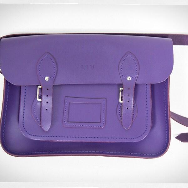 Purple Leather Bag - Etsy
