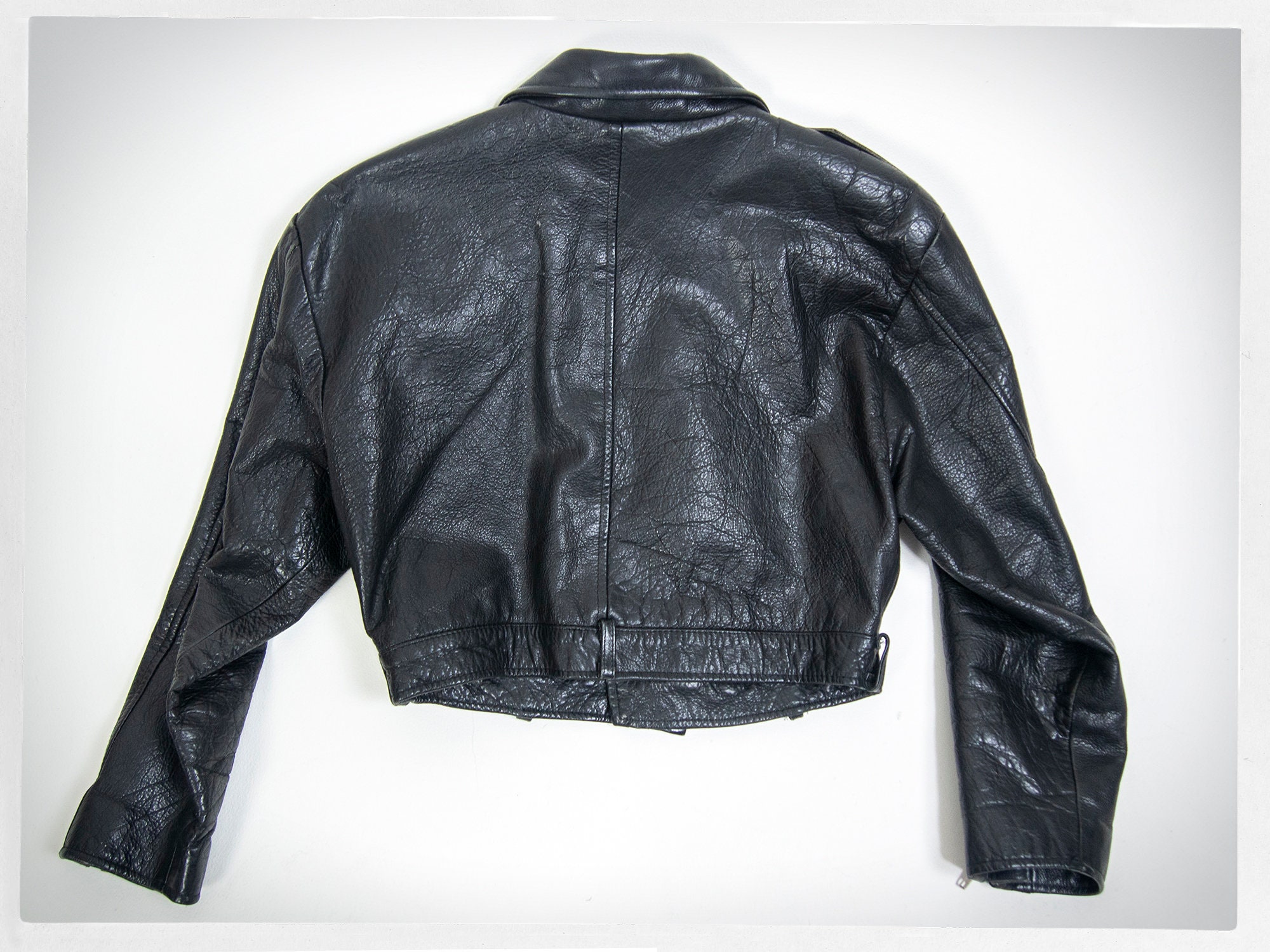 Retro 90s Leather Jacket 80s New Wave Jacket Biker Jacket - Etsy